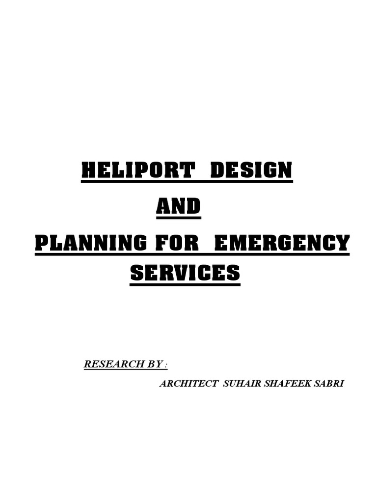 Emergency Heliport Design Guide | PDF | Industries | Aviation