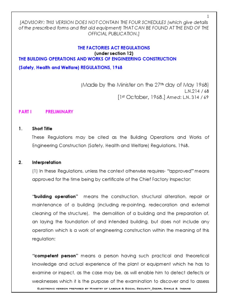 BOWEC Regulations | PDF | Scaffolding | Ladder