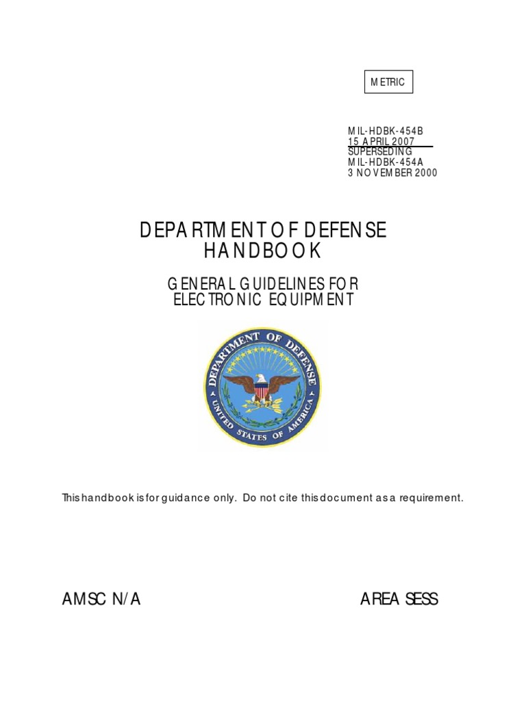 MIL HDBK-454 | Electrical Connector | High Voltage
