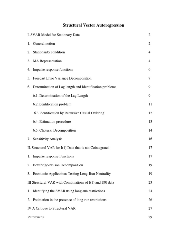 Var Svar | PDF | Vector Autoregression | Degrees Of Freedom (Statistics)