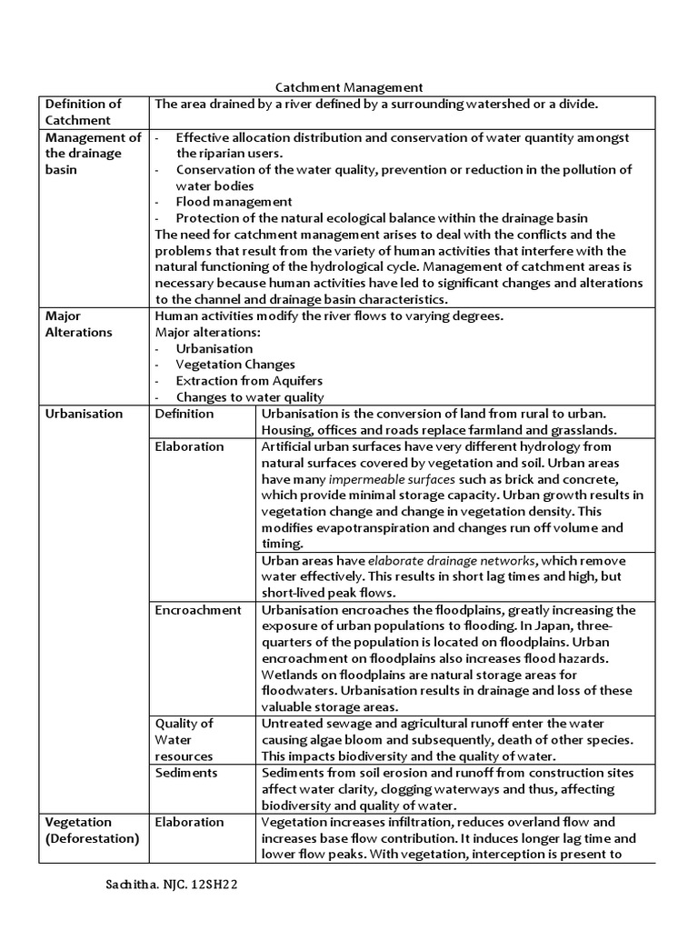 Catchment Management Pdf Drainage Basin Groundwater