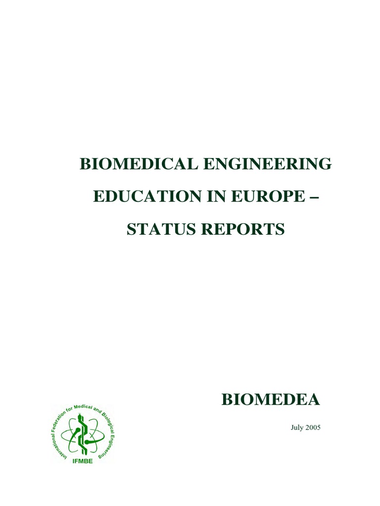 Status Reports On BME in Europe PDF | PDF | Biomedical Engineering | Academic Degree