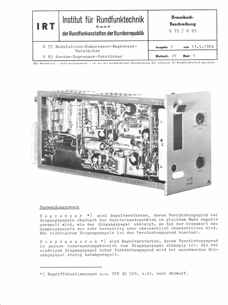Telefunken U73 and U83 | PDF