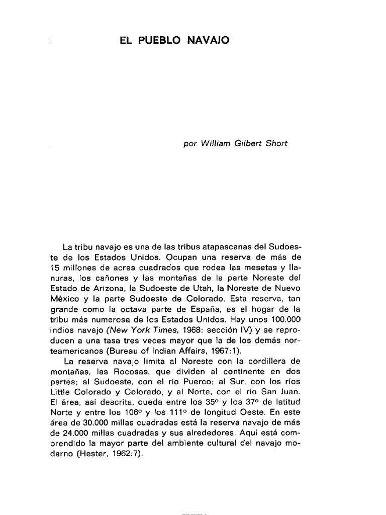 La historia cultural del pueblo Navajo: de cazadores nómadas a una tribu resiliente | PDF ...