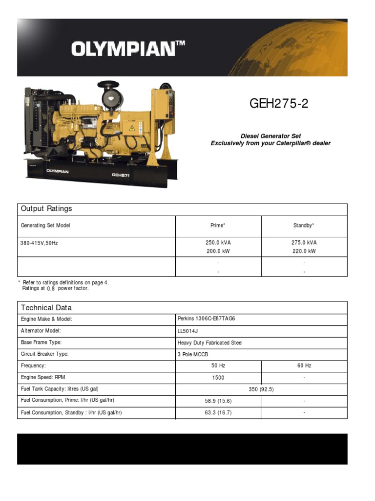 GEH275 | PDF | Diesel Engine | Engines