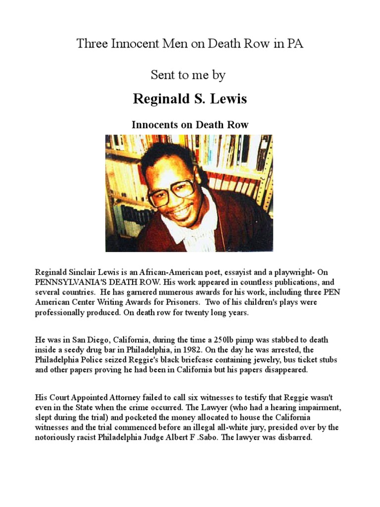 Innocent Men on Pennsylvania's Death Row | PDF | Witness | Prosecutor