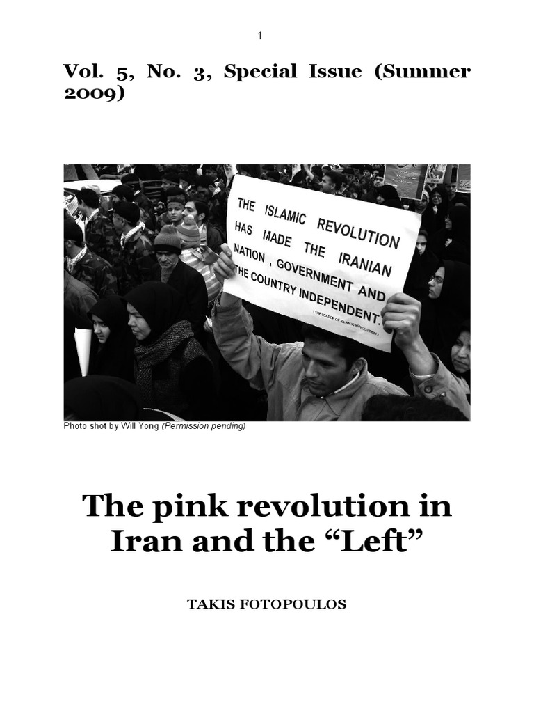 The Pink Revolution in Iran and The "Left" (Book) - Takis Fotopoulos | PDF