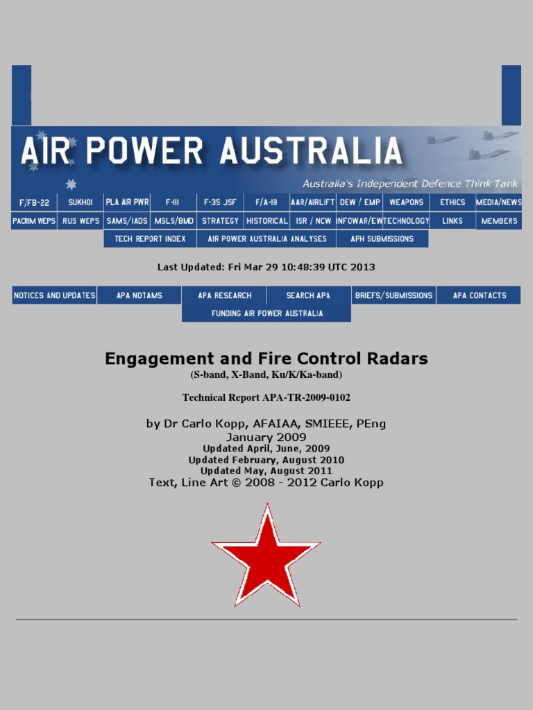 Engagement and Fire Control Radars (S-Band, X-Band) | PDF | Radar ...