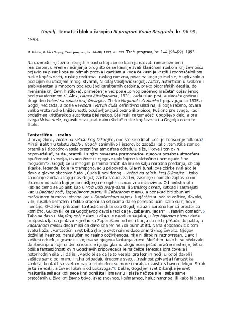 Gogolj | PDF