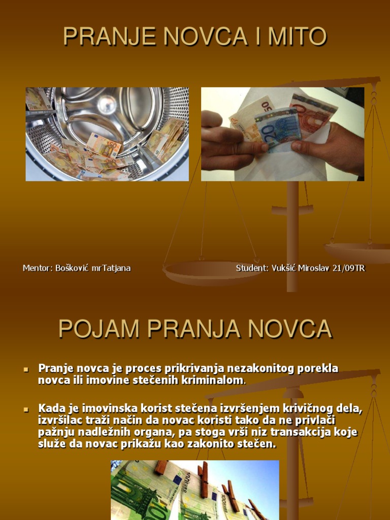 Pranje Novca I Mito | PDF