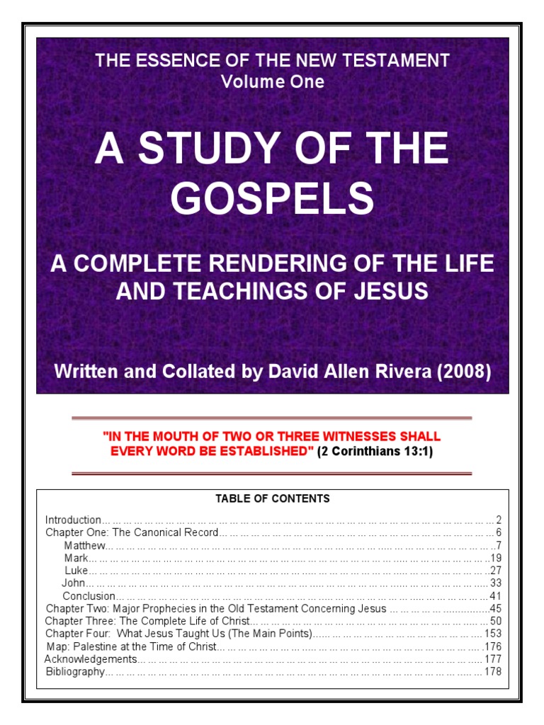 A Study of The Gospels | PDF | Gospel Of Matthew | Gospel Of Mark