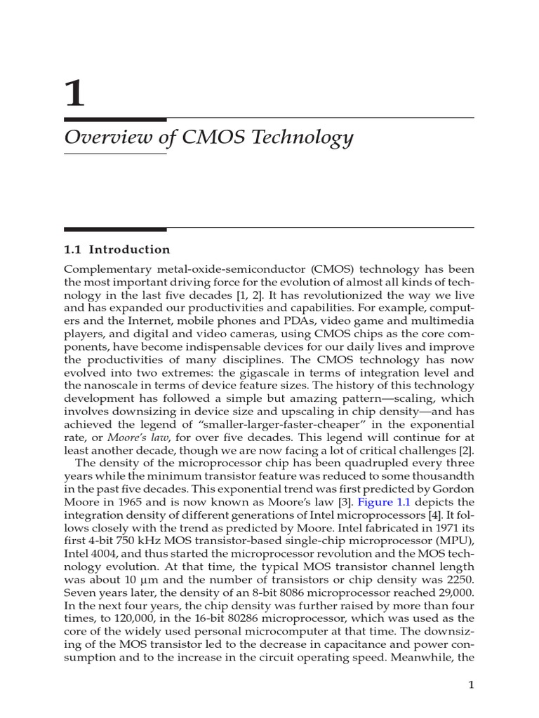 CMOS Technology Overview | PDF | Mosfet | Field Effect Transistor
