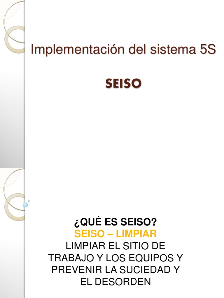 Qué es Seiso en el sistema 5S | PDF | Contaminación | Pinturas