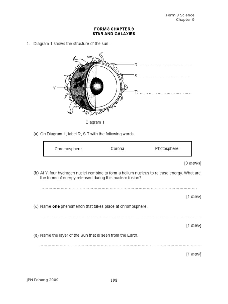 Form 3 Science: Stars and Galaxies Guide | PDF | Astrophysics | Sun