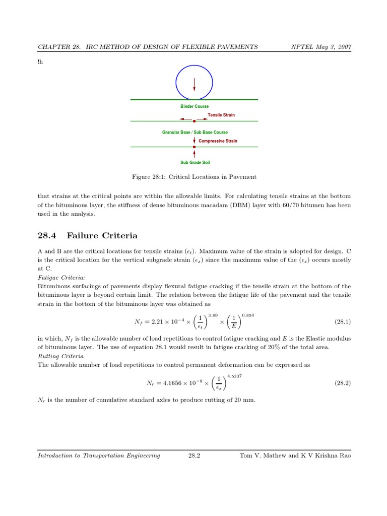 Flexible Pavement Design IRC37 2001 1 | PDF | Deformation (Engineering) | Road Surface