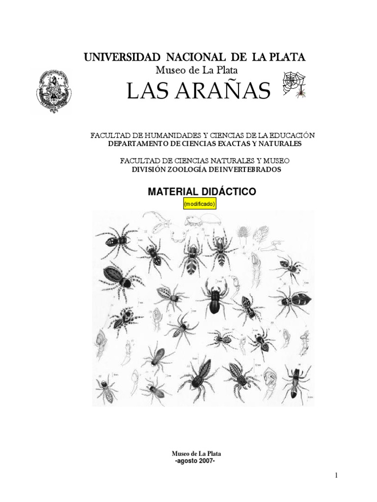 Manual Sobre Las Arañas - Universidad de La Plata | PDF | Libros para ...