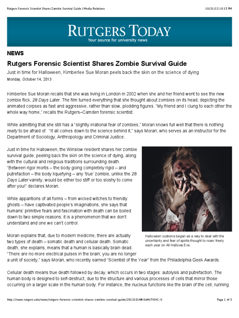 Zombie Survival Guide | PDF | Decomposition | Archaeology