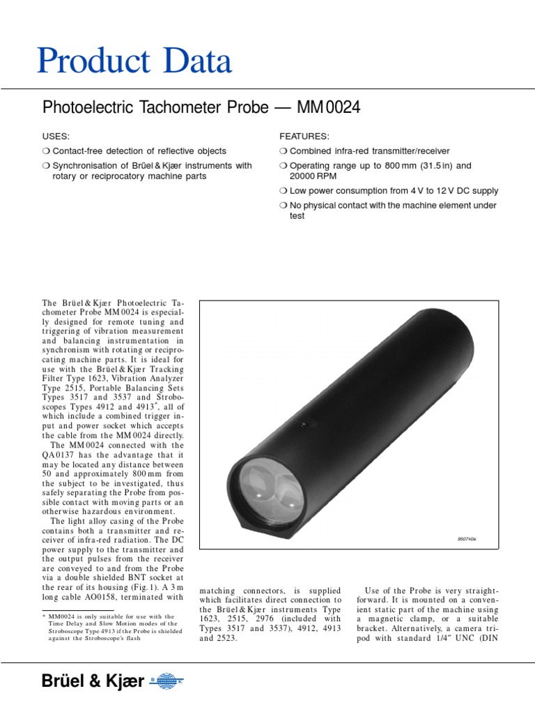 Optical Tacho mm0024 PDF | PDF | Amplitude | Power Supply