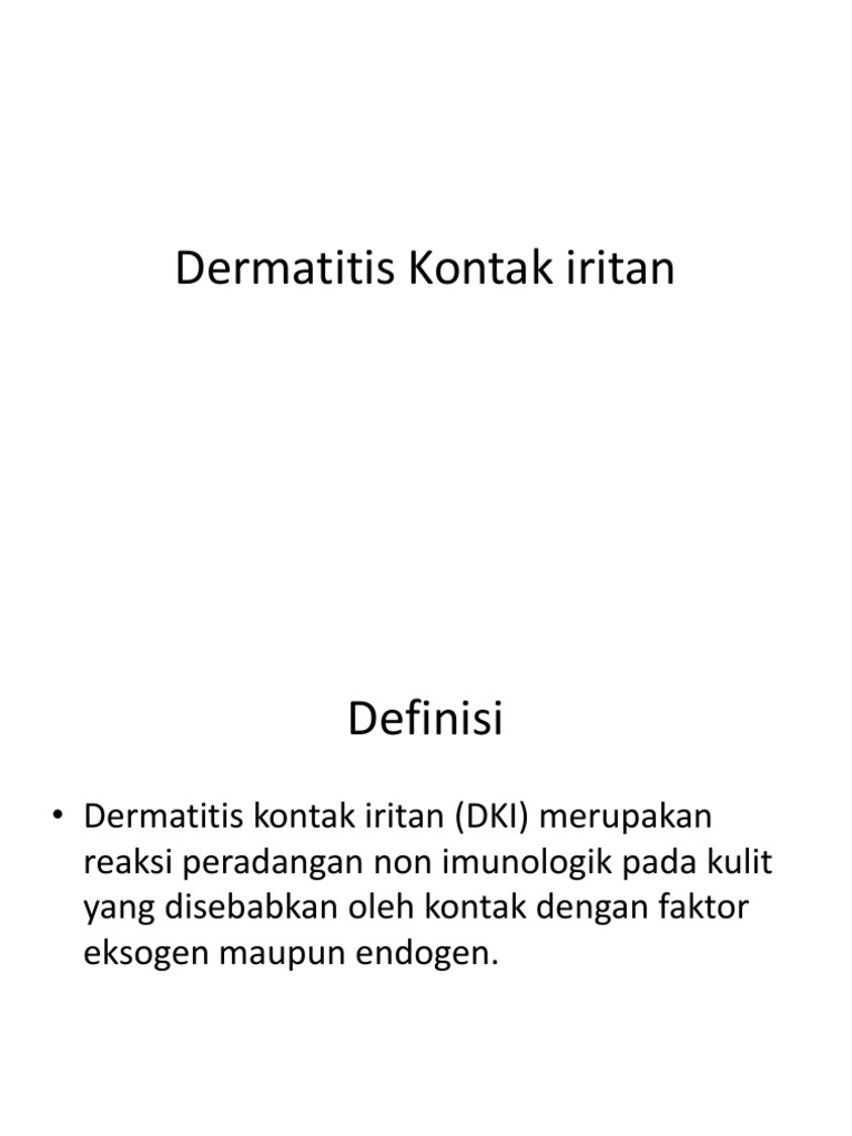 Dermatitis Kontak Iritan | PDF