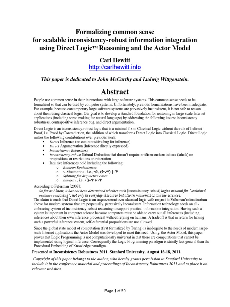 Formalizing Common Sense | PDF | Mathematical Logic | Inference