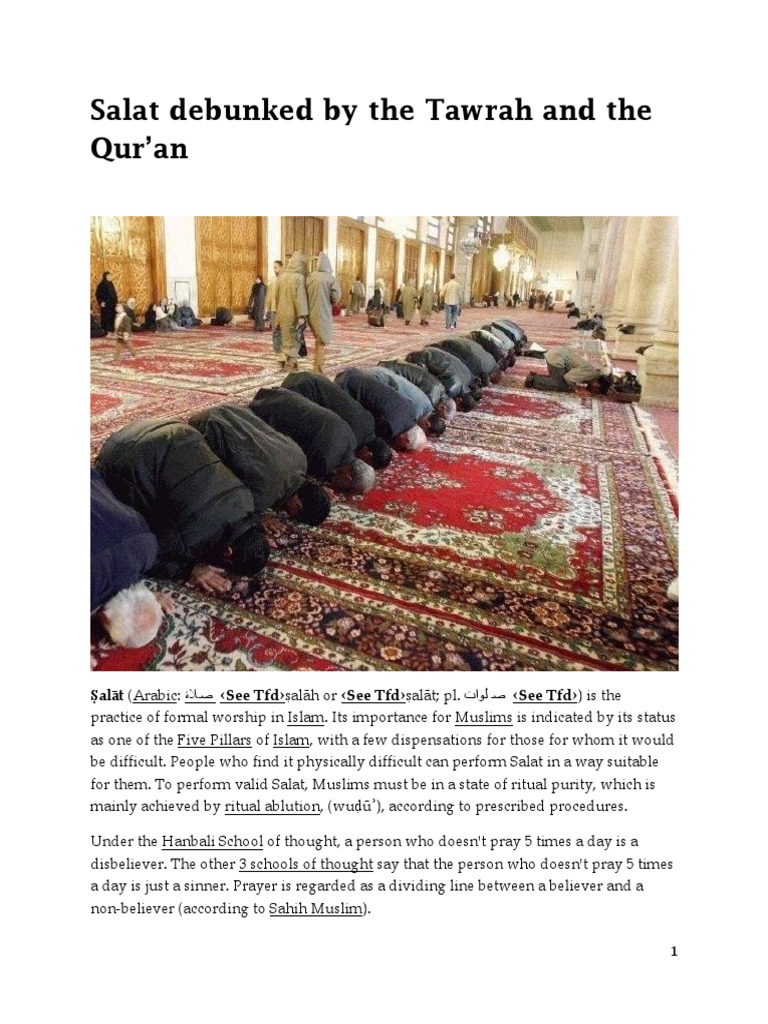 Salat Debunked by The Tawrah and The Qur'an | PDF | Ulama | Religious ...