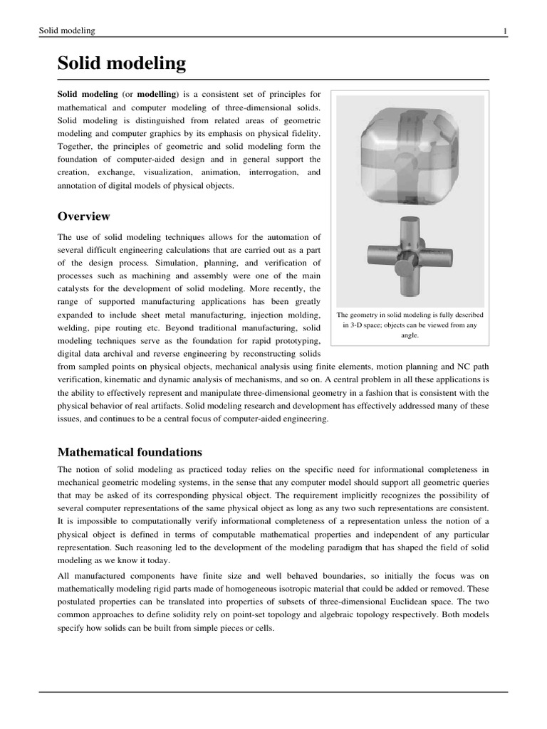 Solid modeling.pdf | Geometry | Space | Free 30-day Trial | Scribd