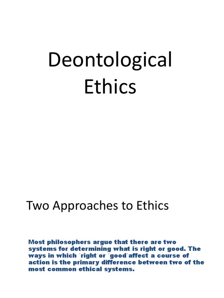 Kant Deontological Ethics | PDF | Immanuel Kant | Reason
