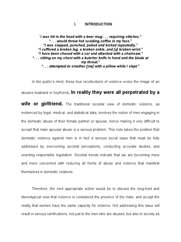 INTRODUCTION - Domestic Violence | PDF | Domestic Violence ...