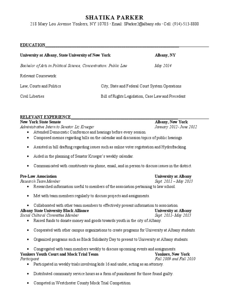Political Science Graduate Resume | PDF