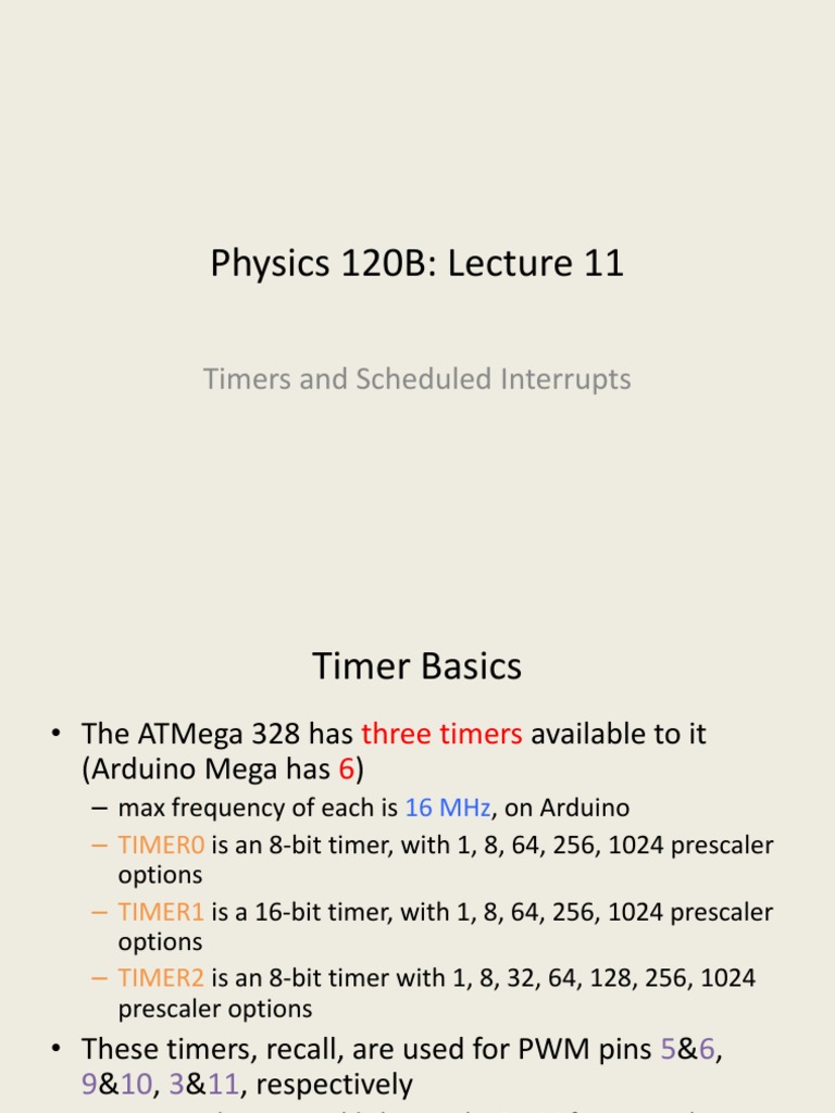 Avr Timers | PDF | Hertz | Computer Engineering