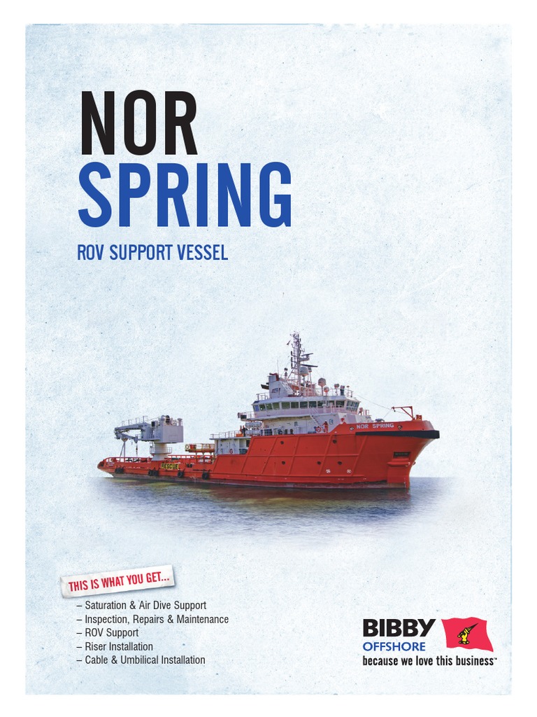 NOR Spring Vessel Specifications | PDF | Tonnage | Crane (Machine)