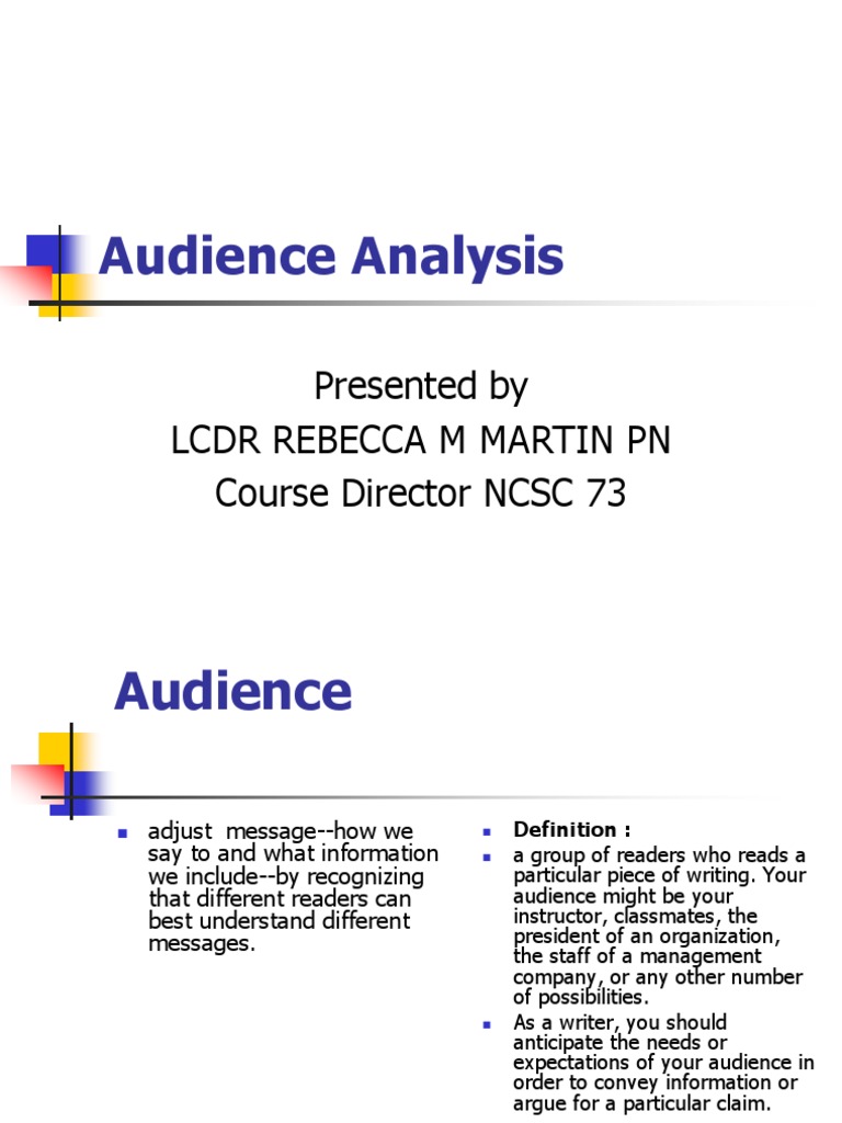 Audience Analysis | PDF | Audience | Expert