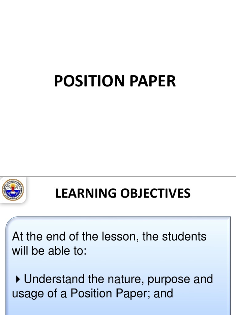 1 Lecture - Position Paper | PDF | Evidence | Argument