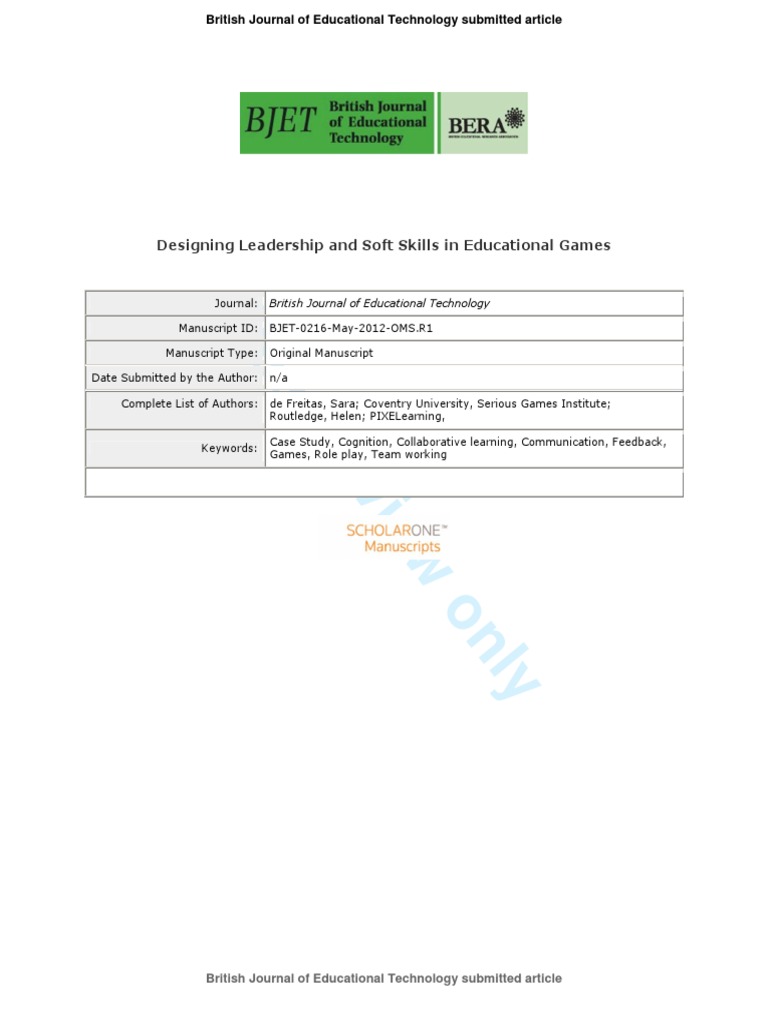 Bjet Leadership Final | PDF | Educational Technology | Leadership