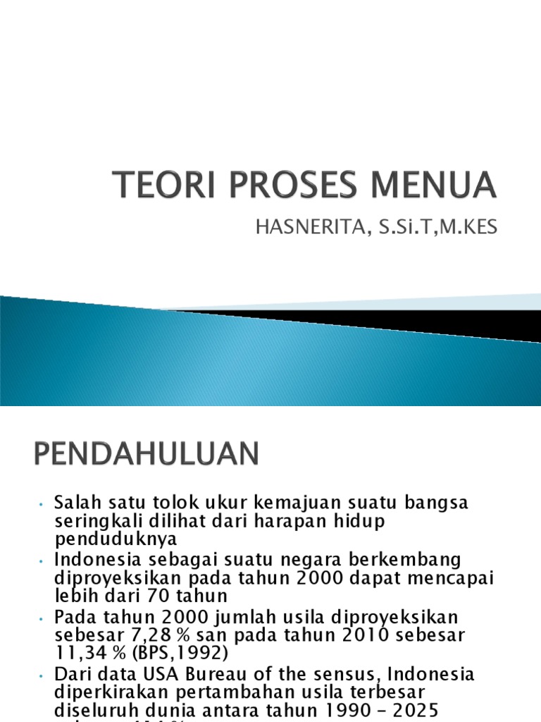 Teori Proses Menua | PDF