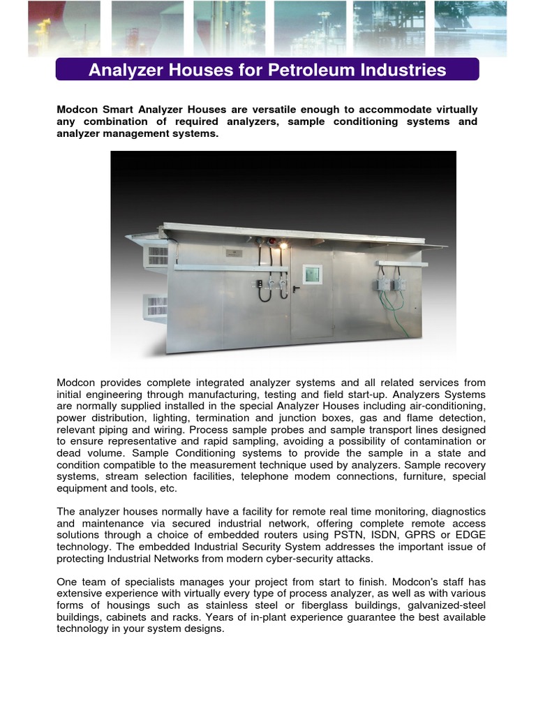 Analyzer Houses For Petroleum Industries | PDF | Virtual Private ...