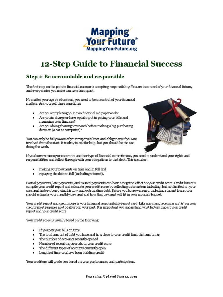 12 Steps To Financial Success | PDF | Credit History | Loans
