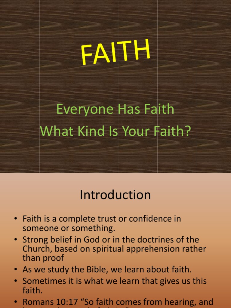 Bible Lesson On Faith | PDF | Epistle To The Romans | Faith