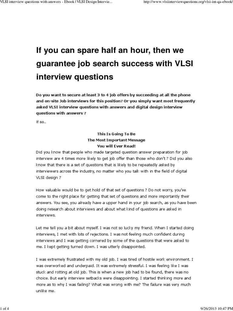 VLSI Interview Questions With Answers - Ebook - VLSI Design Interview ...