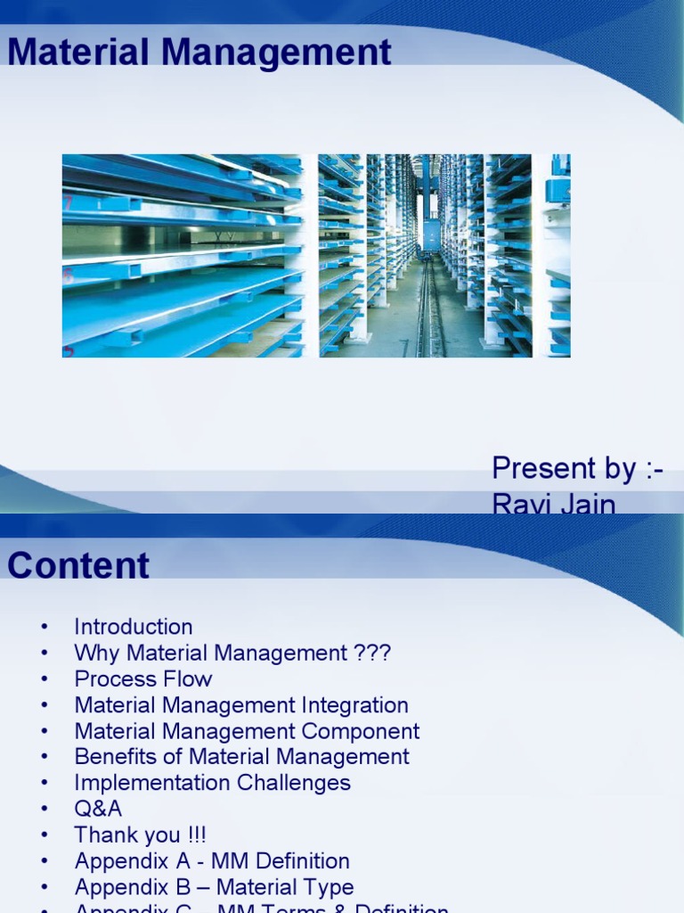 Material Management | PDF | Procurement | Inventory