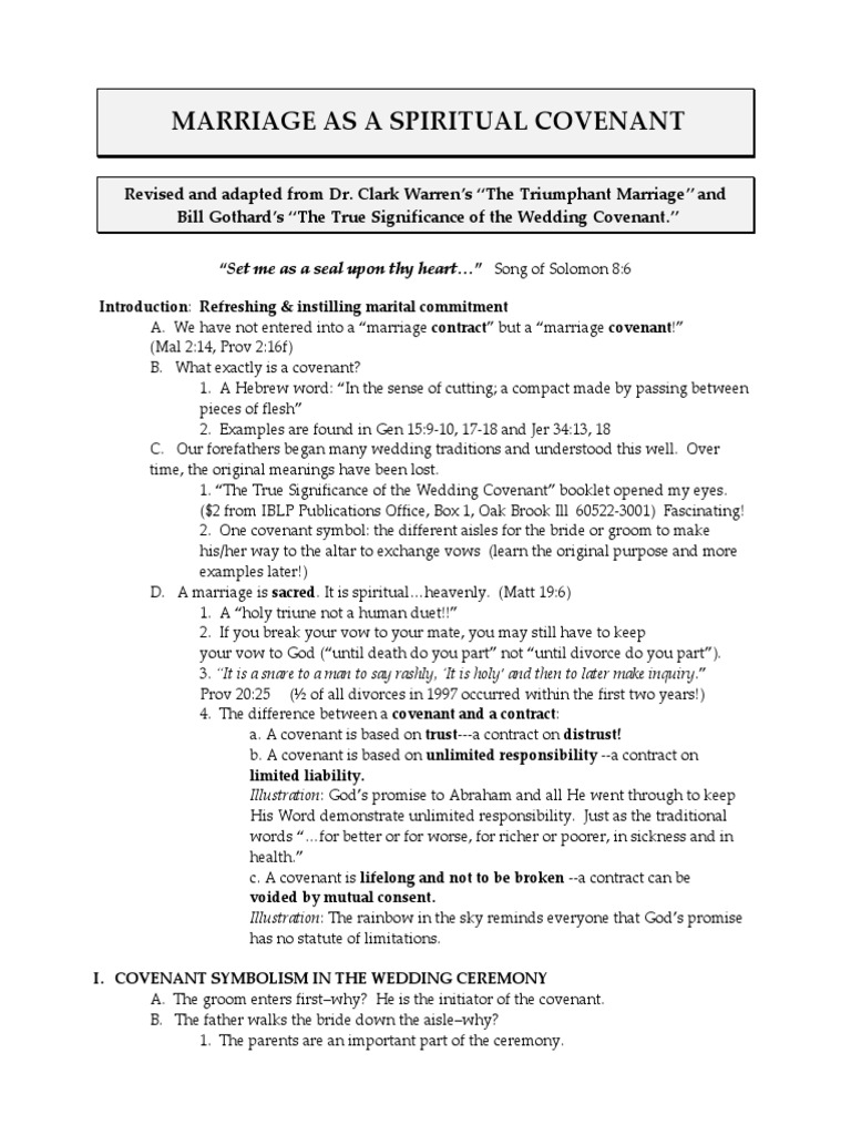 Marriage Covenant PDF | PDF | Marriage | Forgiveness