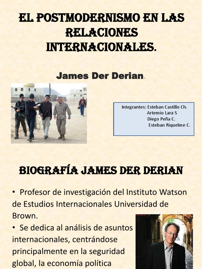 Grupo 6 James Der Derian | PDF | Relaciones internacionales | Medios de ...