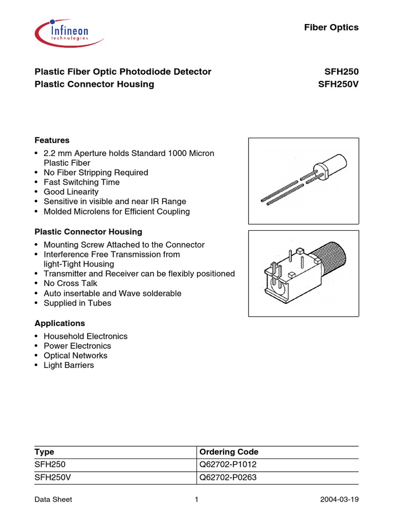 Plastic Fiber IC Datasheet | PDF | Optical Fiber | Optics