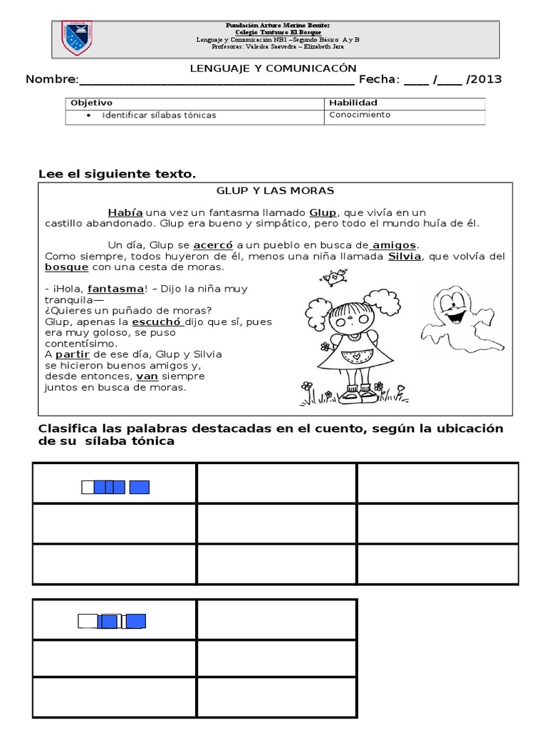 Guias de Repaso Sílaba Tónica y Acentuación | PDF