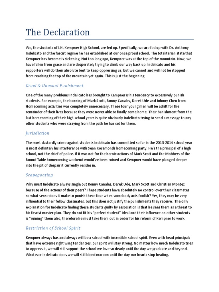 The Declaration | PDF | Crime Thriller