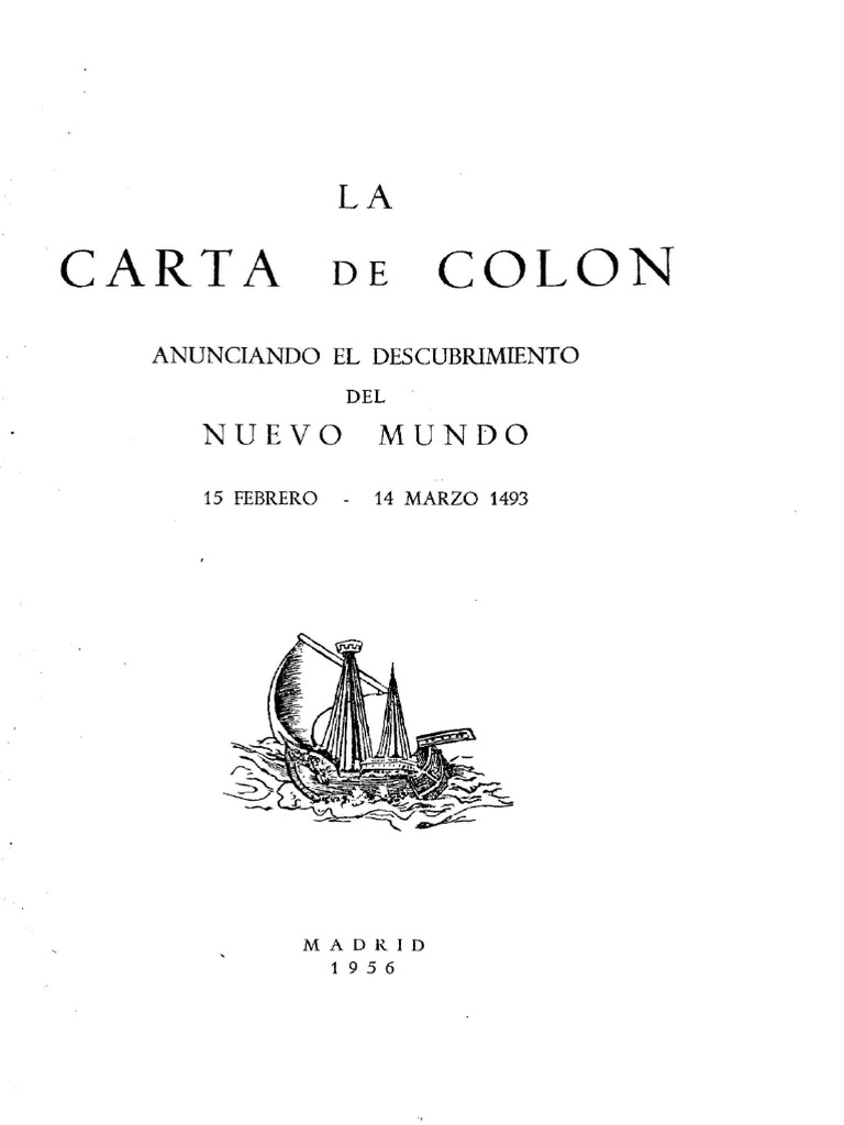 Carta de Colon | Christopher Columbus | Spain