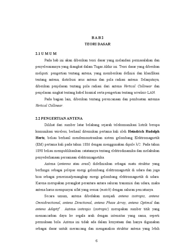 Antena Vertical Collinear Bab 2 | PDF | Sains & Matematika