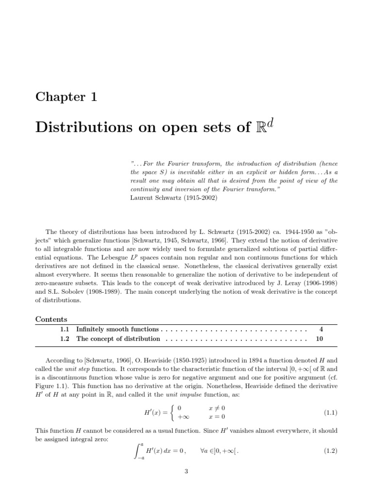 Ma691 ch1 | PDF | Distribution (Mathematics) | Generalized Function