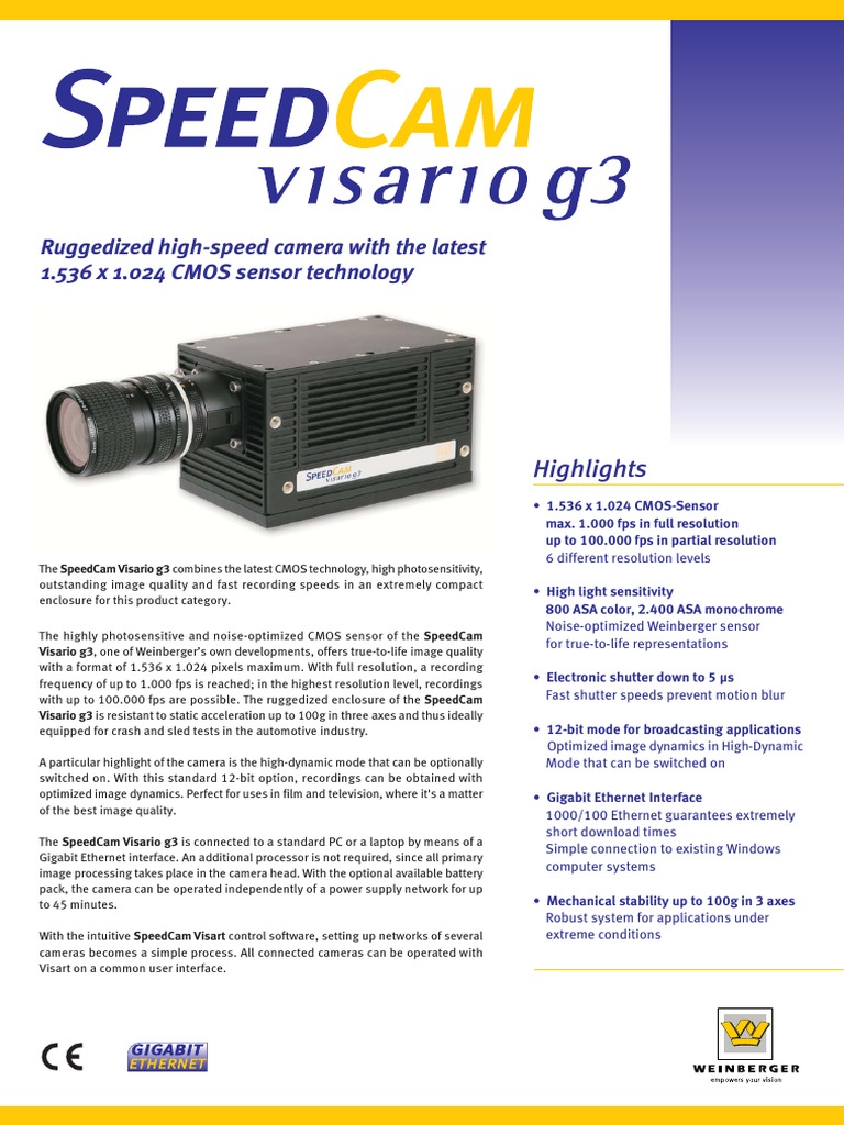 Rugged High-Speed Camera with 1.536 x 1.024 CMOS Sensor and Recording ...
