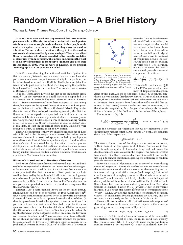 Random Vibration - A Brief History | PDF | Spectral Density | Brownian ...